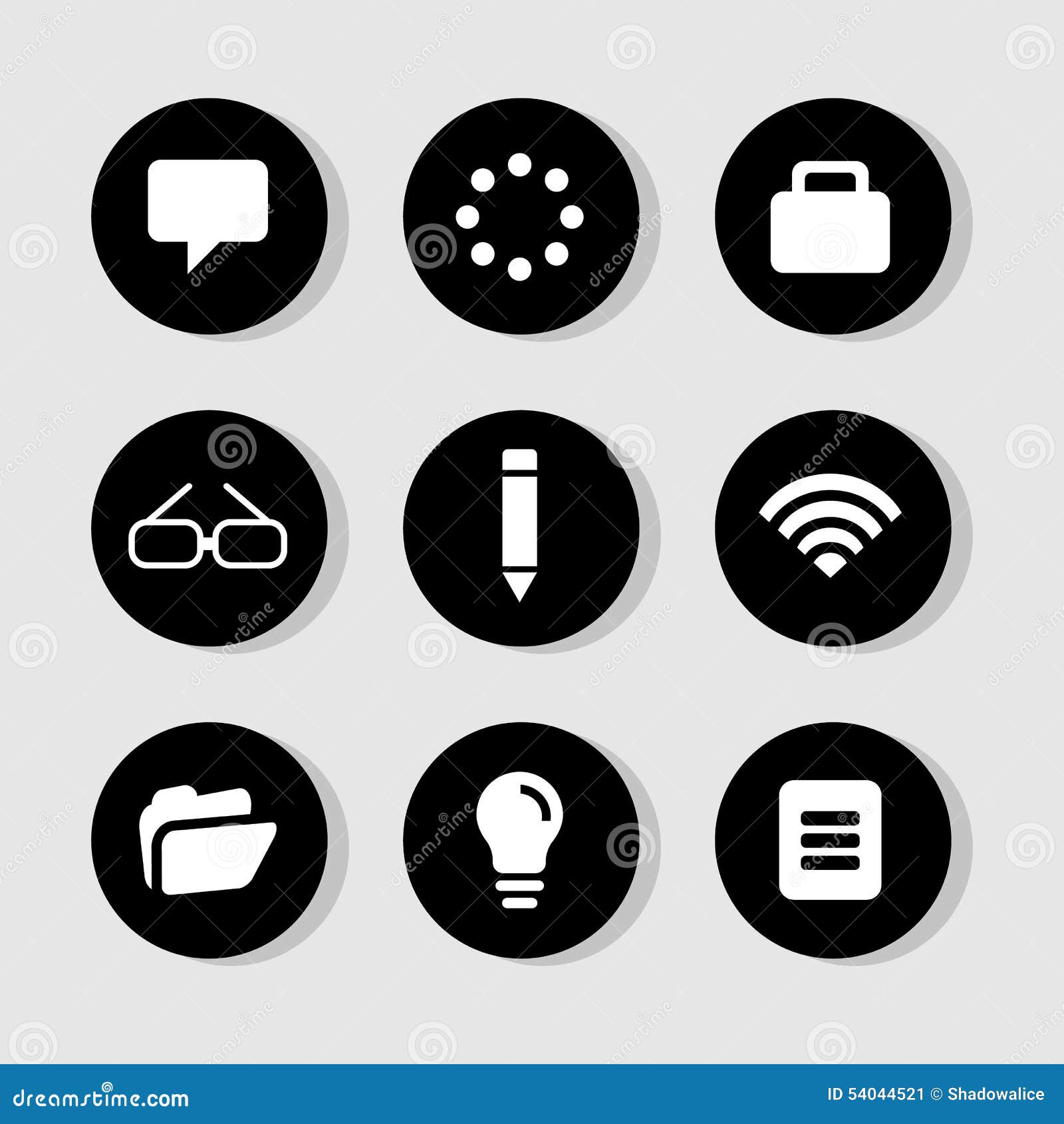 Website Icons Set Great for Any Use. Vector EPS10 Stock Vector ...