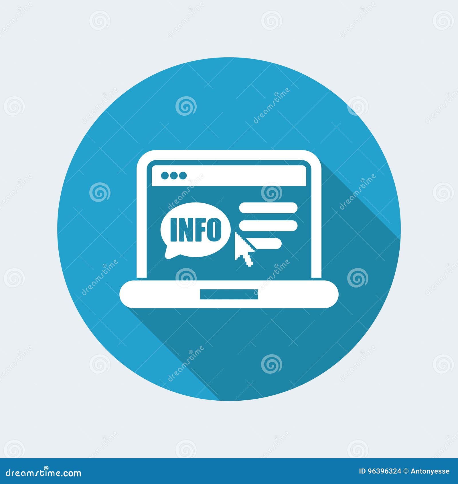 Website info icon stock vector. Illustration of icon - 96396324