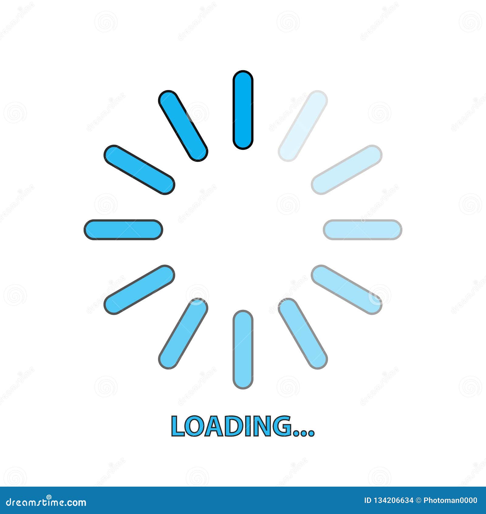 Website Information Loading Circle Icon Stock Vector - Illustration of ...