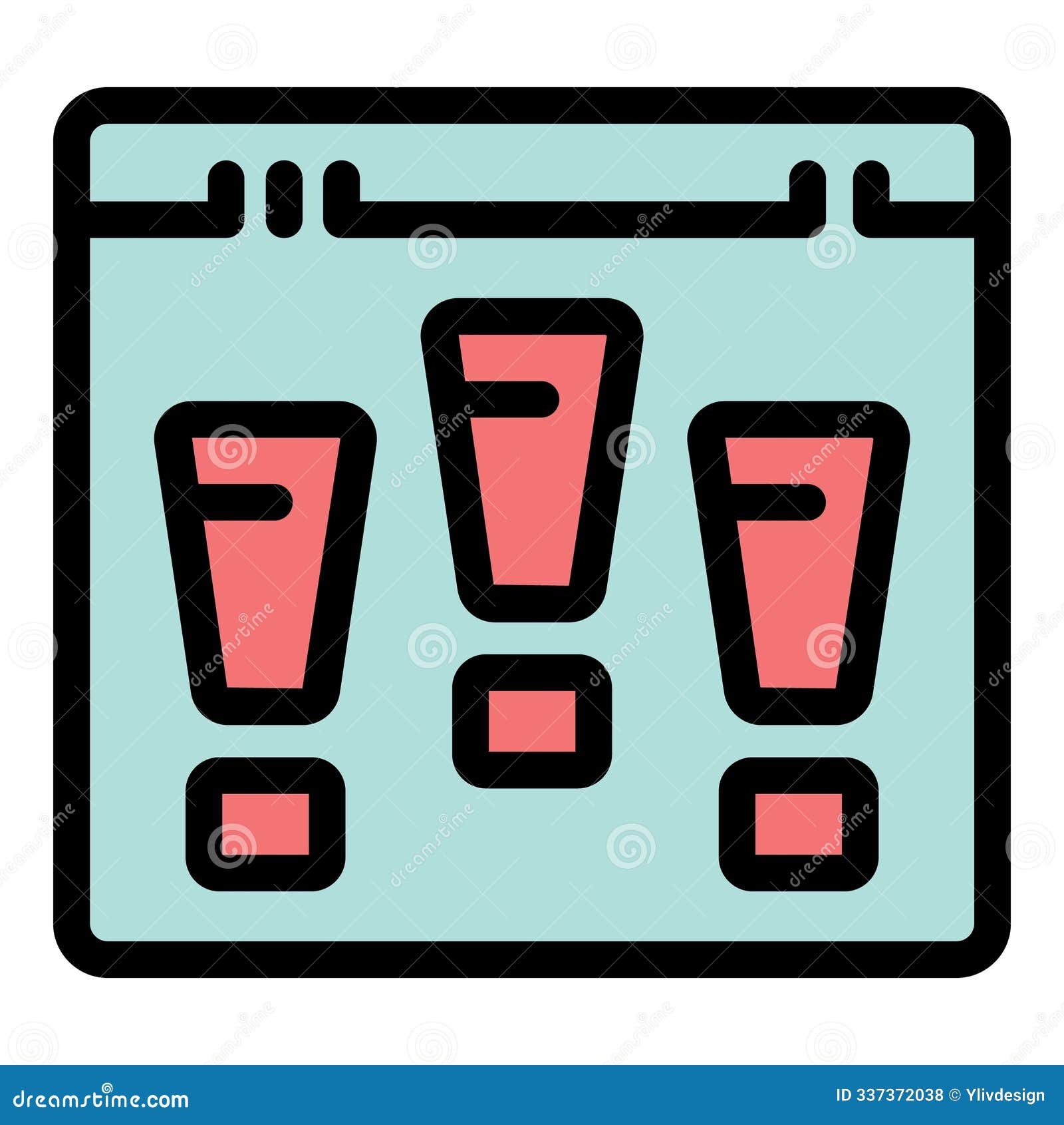 Website Showing Warning Message with Three Exclamation Marks Stock ...