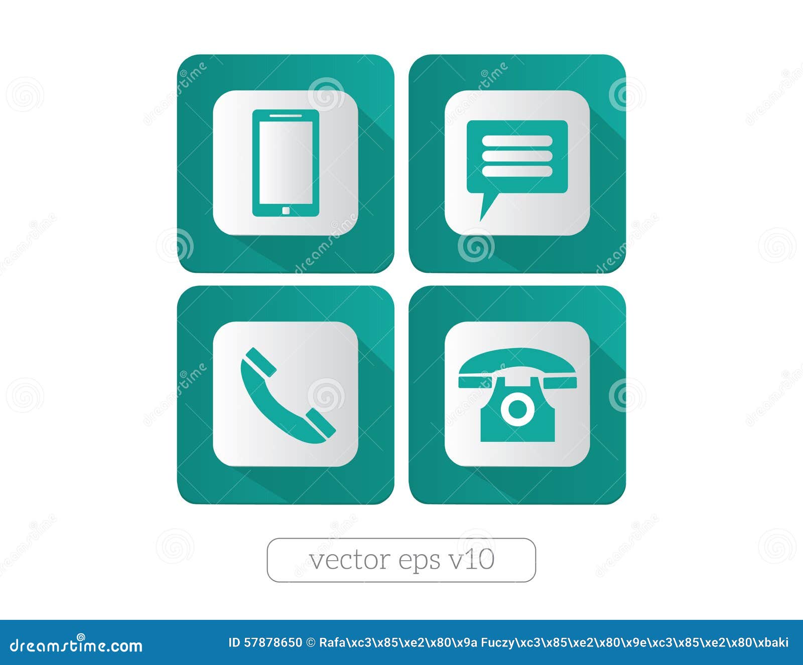 Website and Internet Contact Icons and Symbols Stock Vector ...