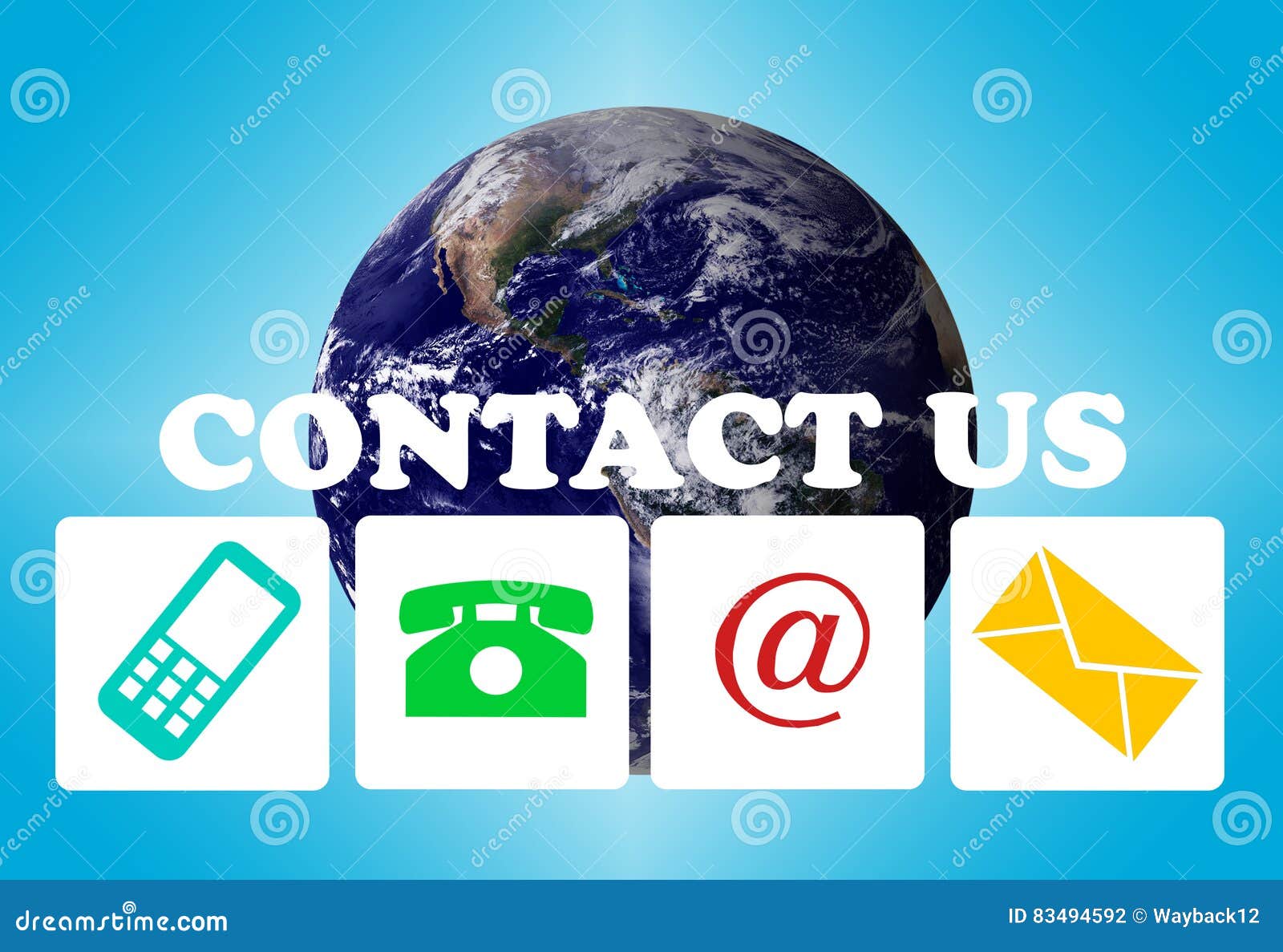Website and Internet Contact Us Concept Stock Illustration ...