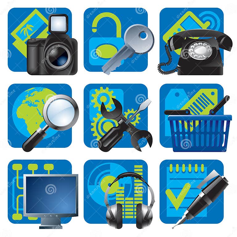Website and Internet Icons 1 Stock Vector - Illustration of repair ...