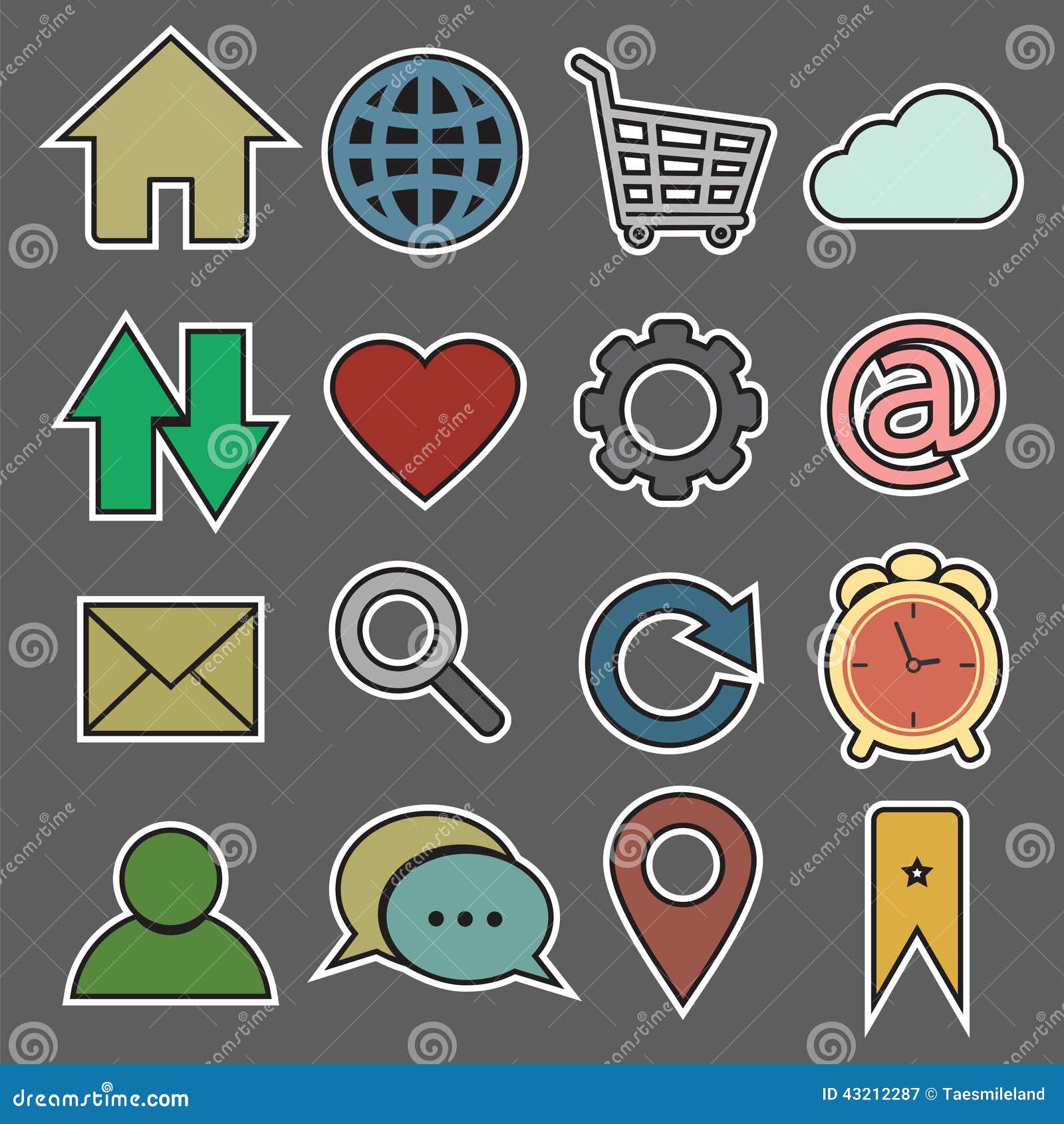 Website and Internet Sticker Icon Stock Vector - Illustration of ...