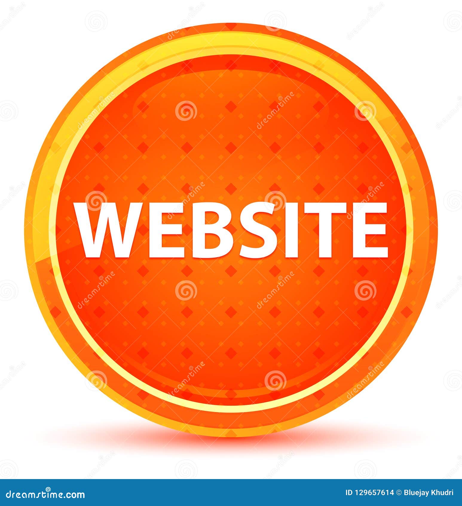 Website Natural Orange Round Button Stock Illustration - Illustration ...