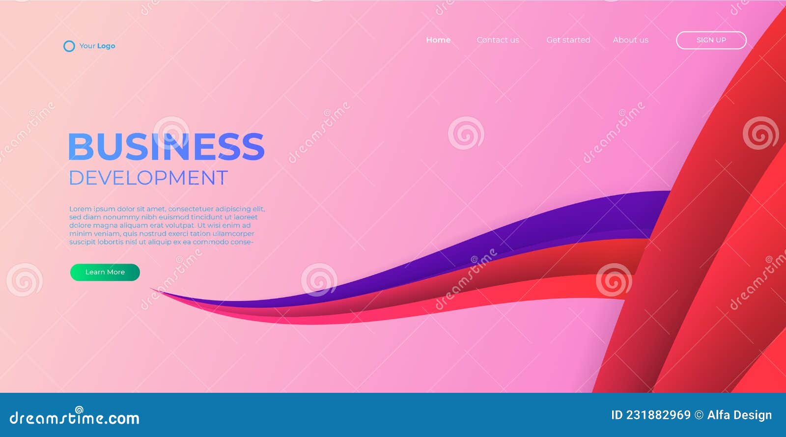 Website Landing Page Background, Modern Abstract Style Stock ...