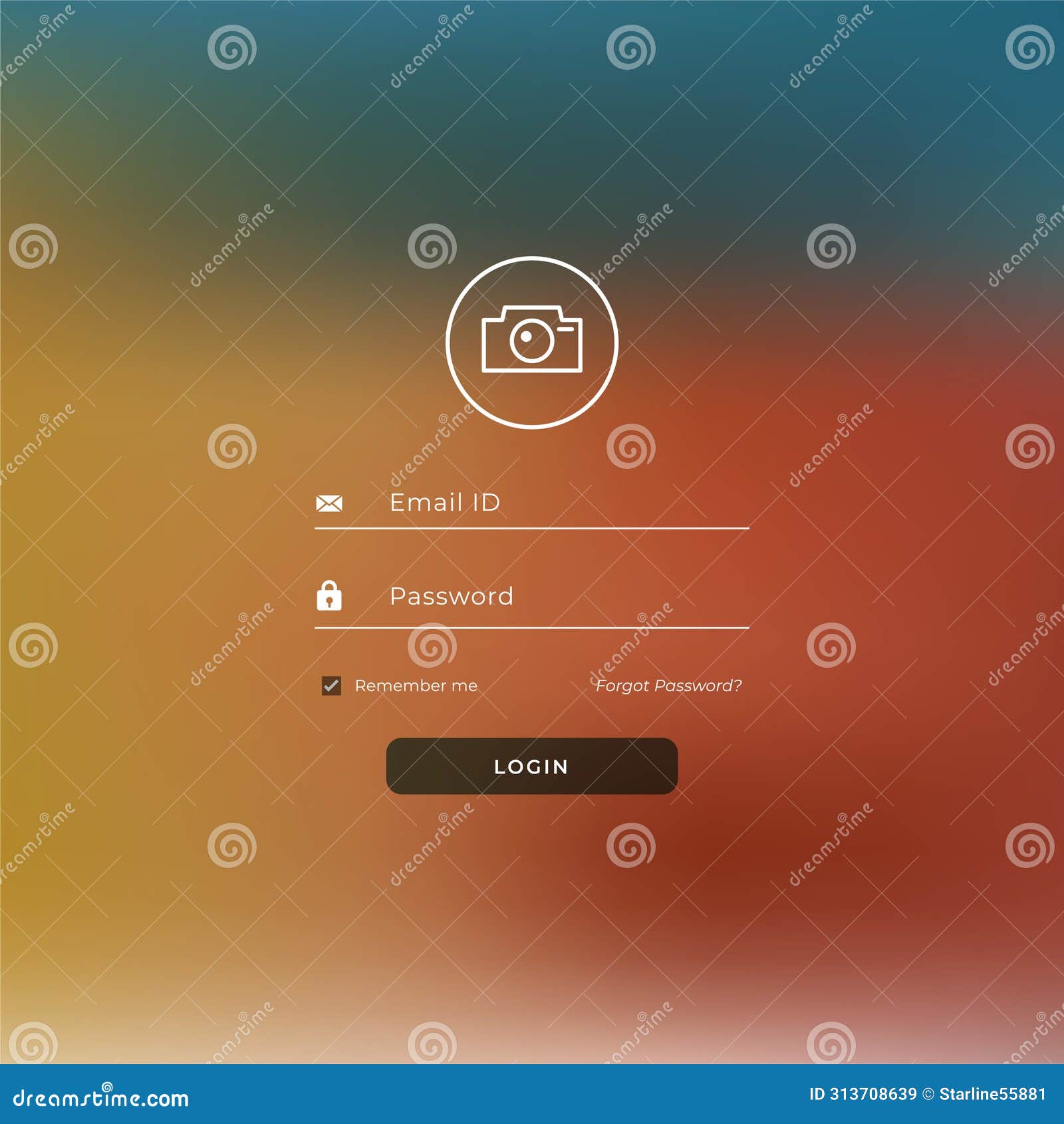 Website Landing Page Template with Login Form Stock Vector ...