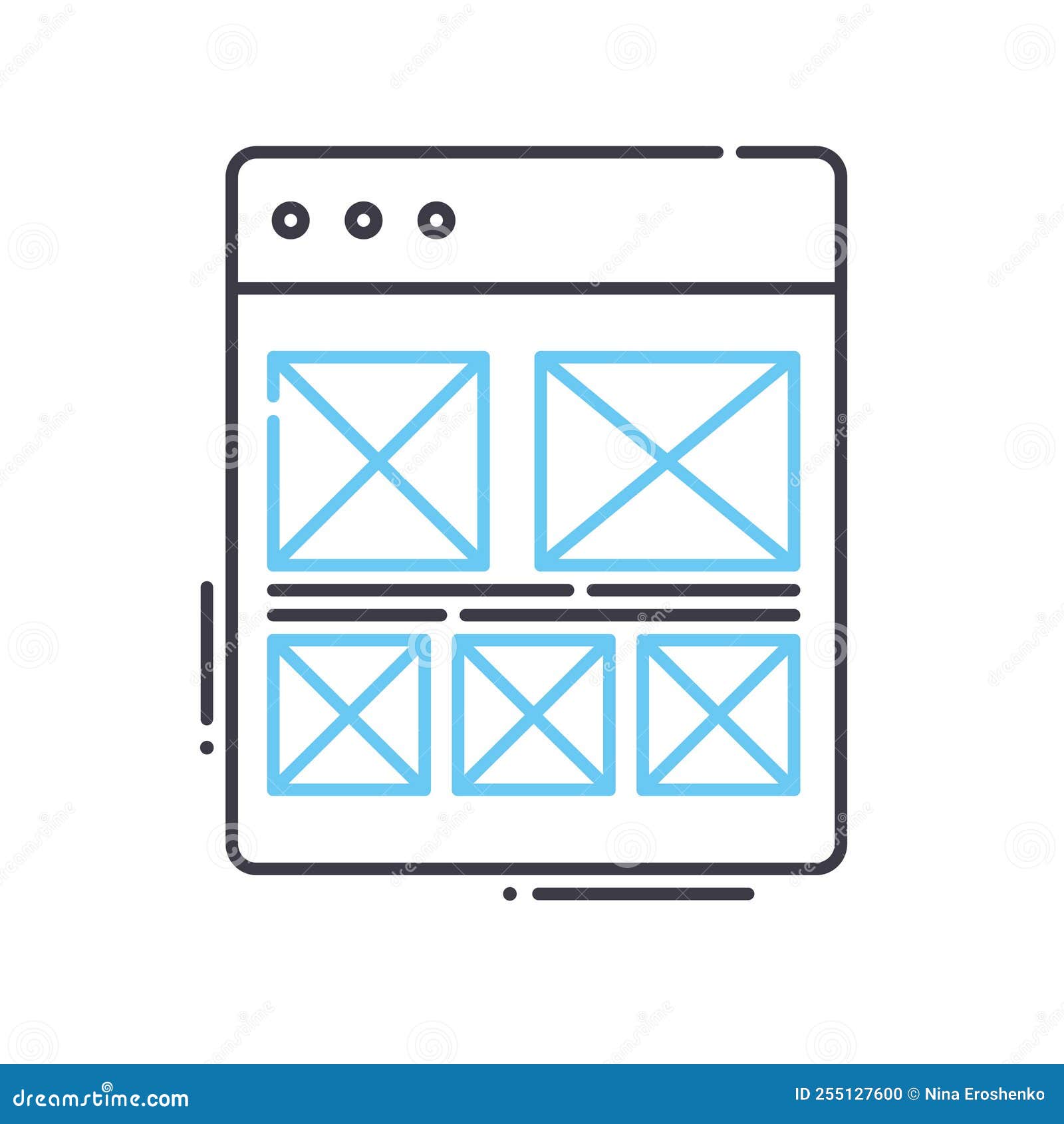 Website Line Icon, Outline Symbol, Vector Illustration, Concept Sign ...