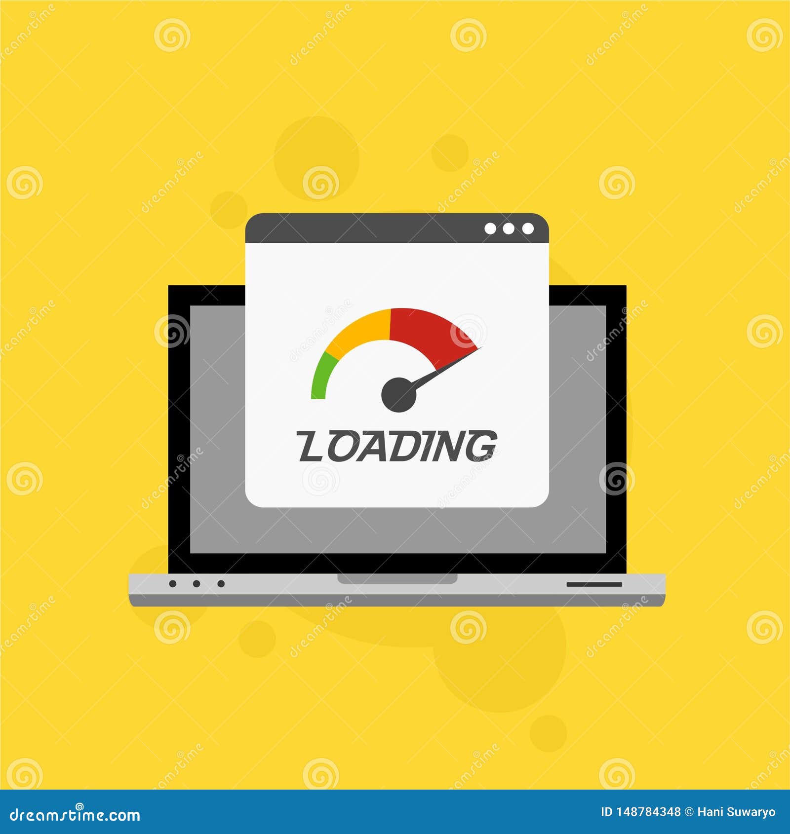 Website Loading Speed, Server Speed, Page Speed Test Flat Design Vector ...