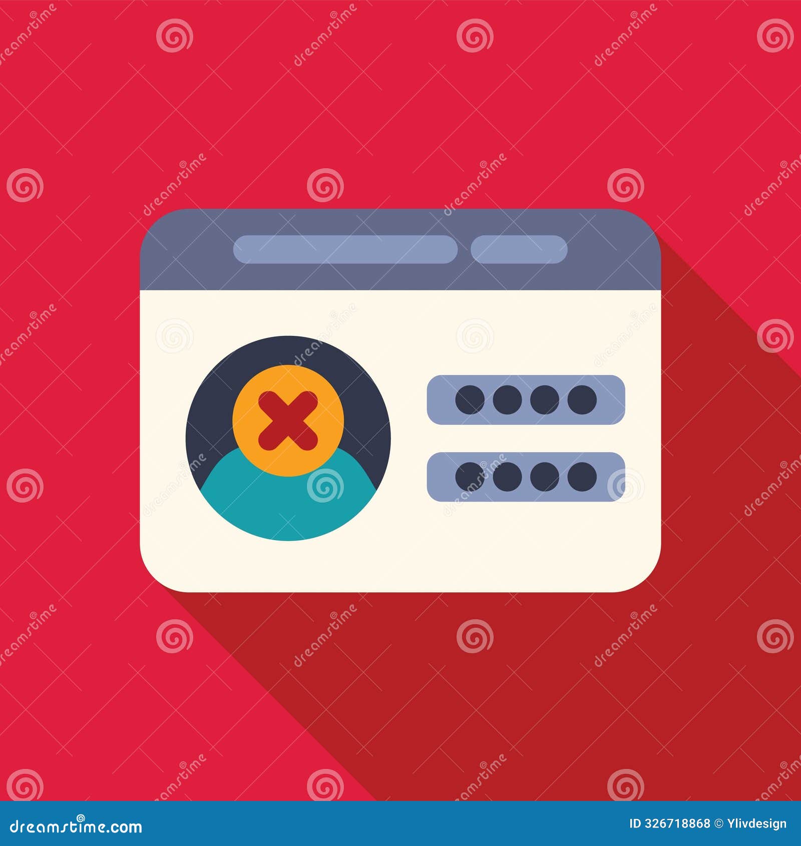 Website Login Form Showing Failed Access Attempt Message Stock Vector ...