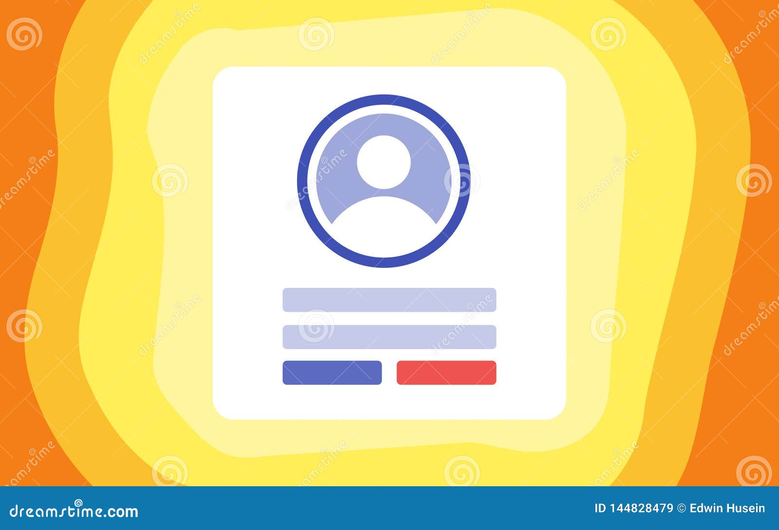 Website Login Page on Desktop Stock Vector - Illustration of computer ...