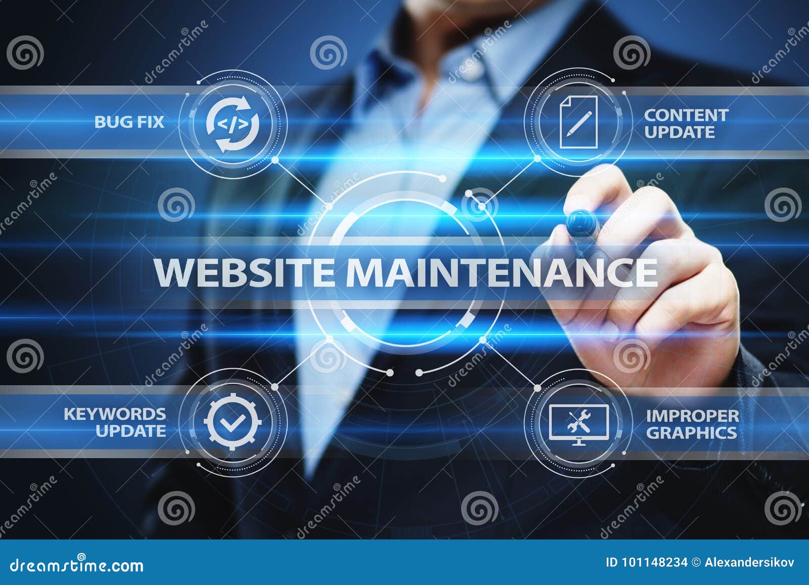 Website Maintenance Business Internet Network Technology Concept Stock ...