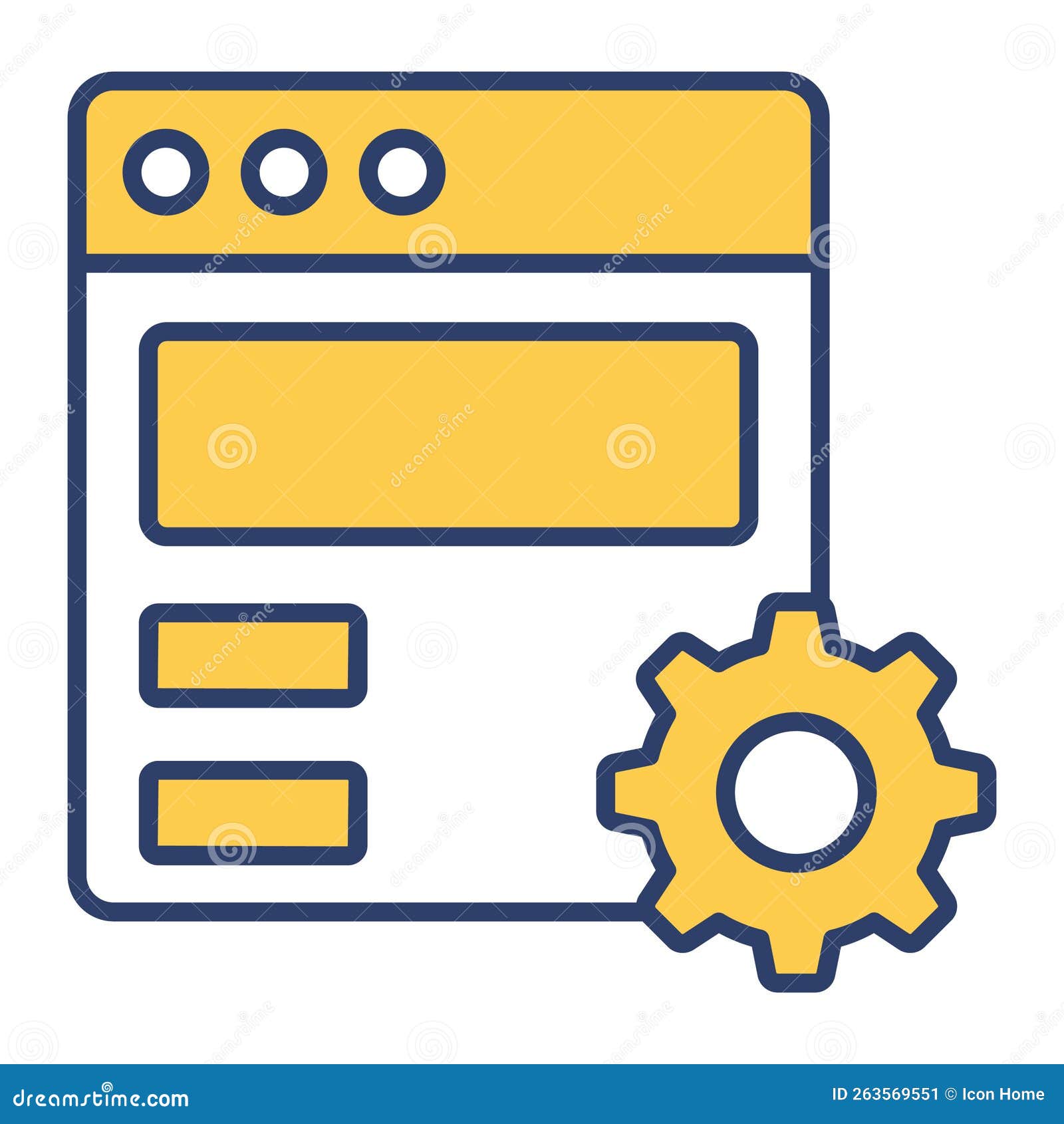 Website Management Icon Modern Illustration Stock Vector - Illustration ...