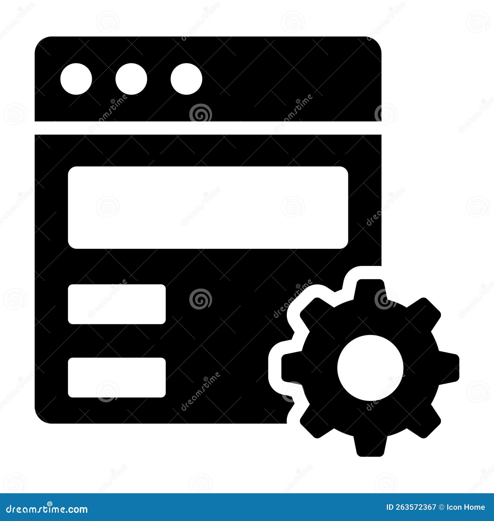 Website Management Icon Modern Illustration Stock Vector - Illustration ...