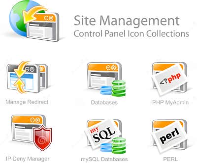 Website Management icons stock vector. Illustration of panel - 3681820