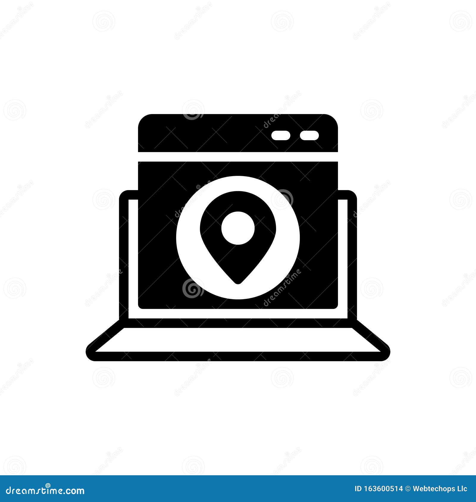 Black Solid Icon for Website Map, Direction and Marker Stock Vector ...