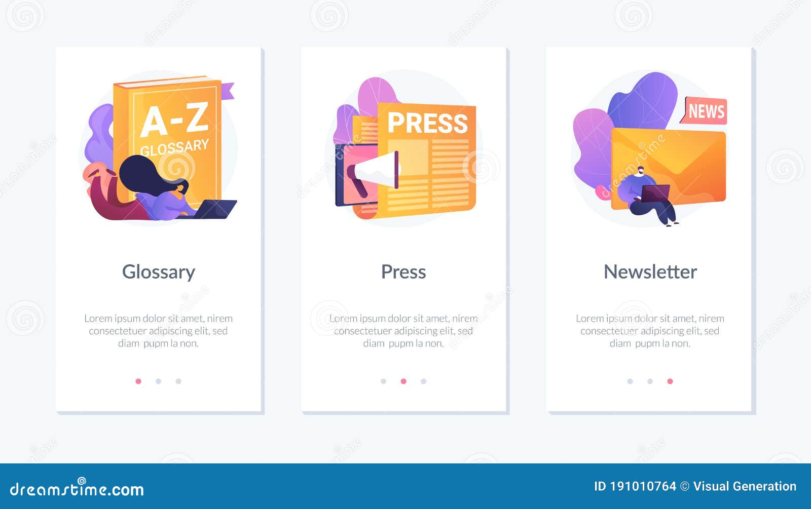 Website Media Elements App Interface Template. Stock Vector ...