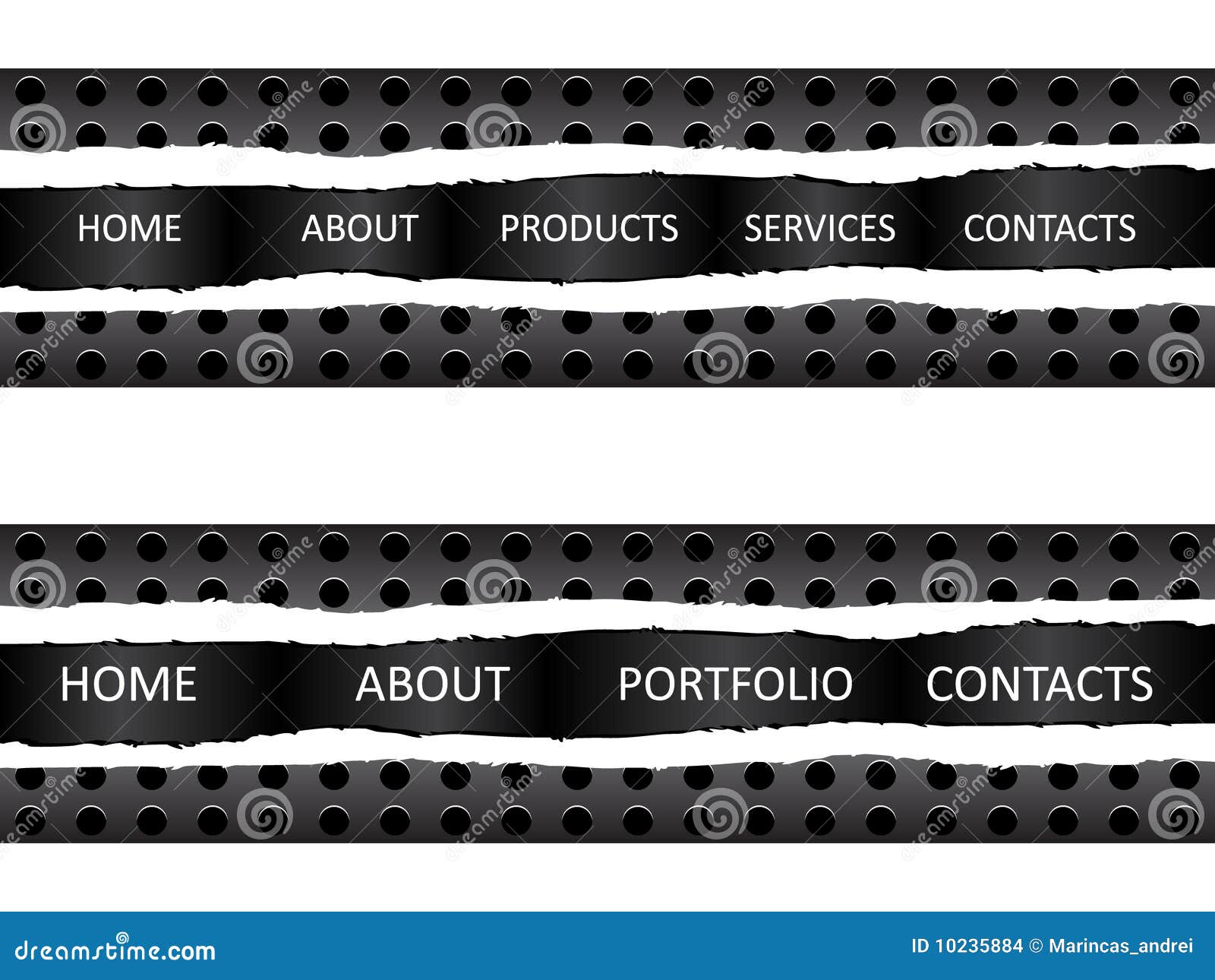 Website menu stock vector. Illustration of browse, alluminium - 10235884