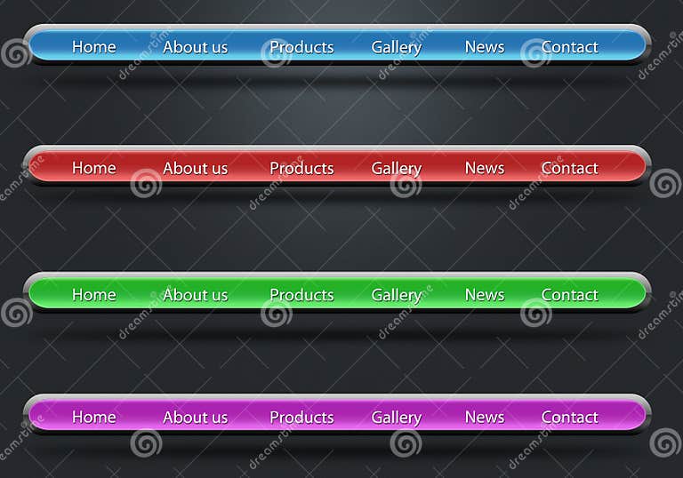 Website menu bar stock illustration. Illustration of blue - 15394161