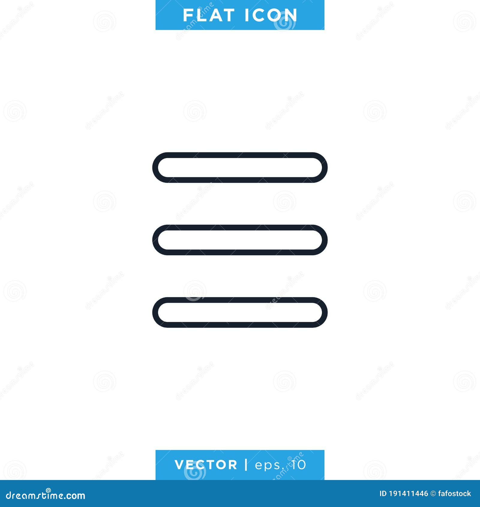 Website Menu Hamburger Buttons Icon Design Template. Editable Stroke ...