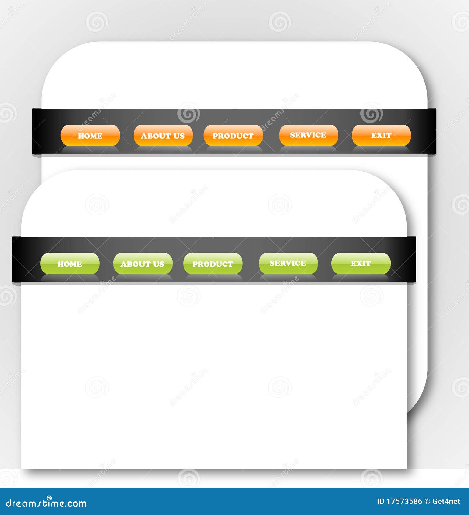 Website menu icons stock vector. Illustration of color - 17573586