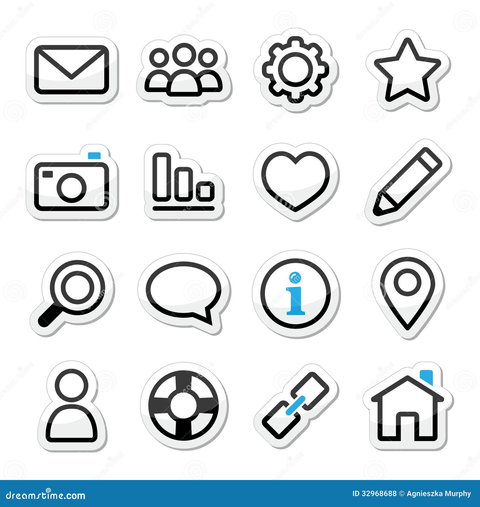 Website Menu Navigation Stroke Icons Royalty Free Stock Photos - Image ...