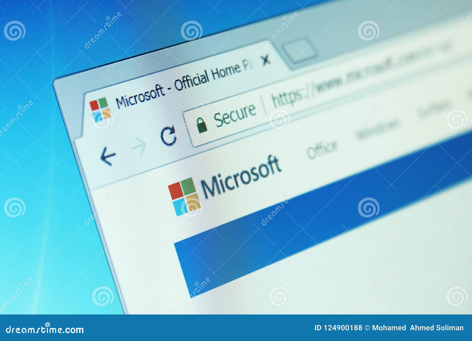 Microsoft website editorial stock photo. Image of tablet - 124900188