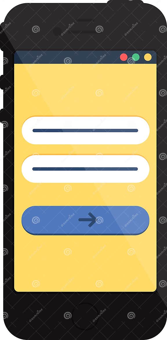 Website Mobile Application Smartphone Stock Vector - Illustration of ...