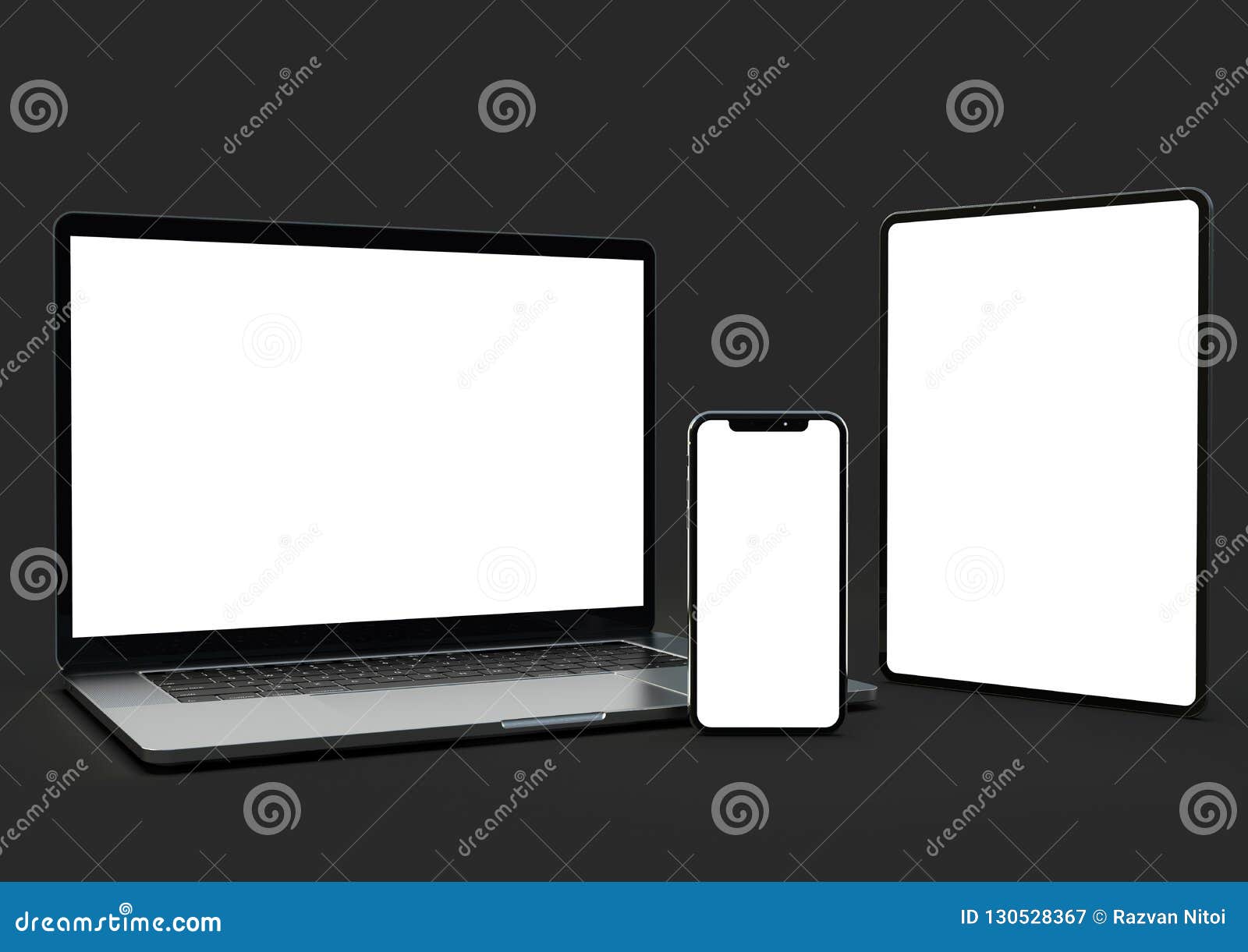 Website Mock-up Composition - Laptop, Smartphone, Tablet Stock ...
