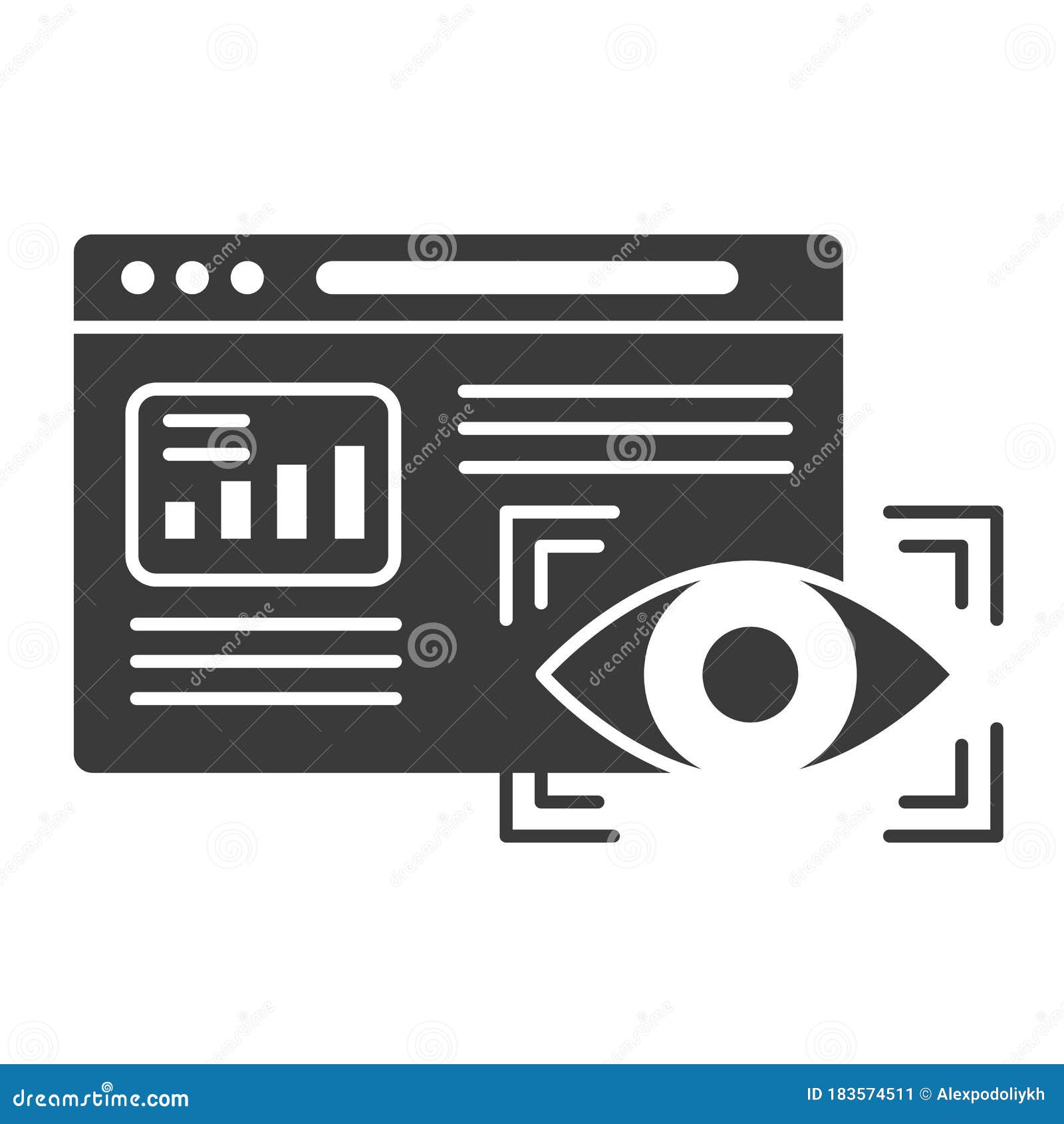 Website Monitoring Black Glyph Icon. SEO Optimization Sign. Web Traffic ...