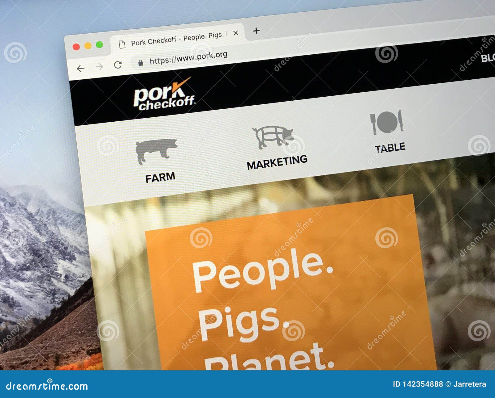 Website of the National Pork Board. Editorial Stock Photo - Image of ...