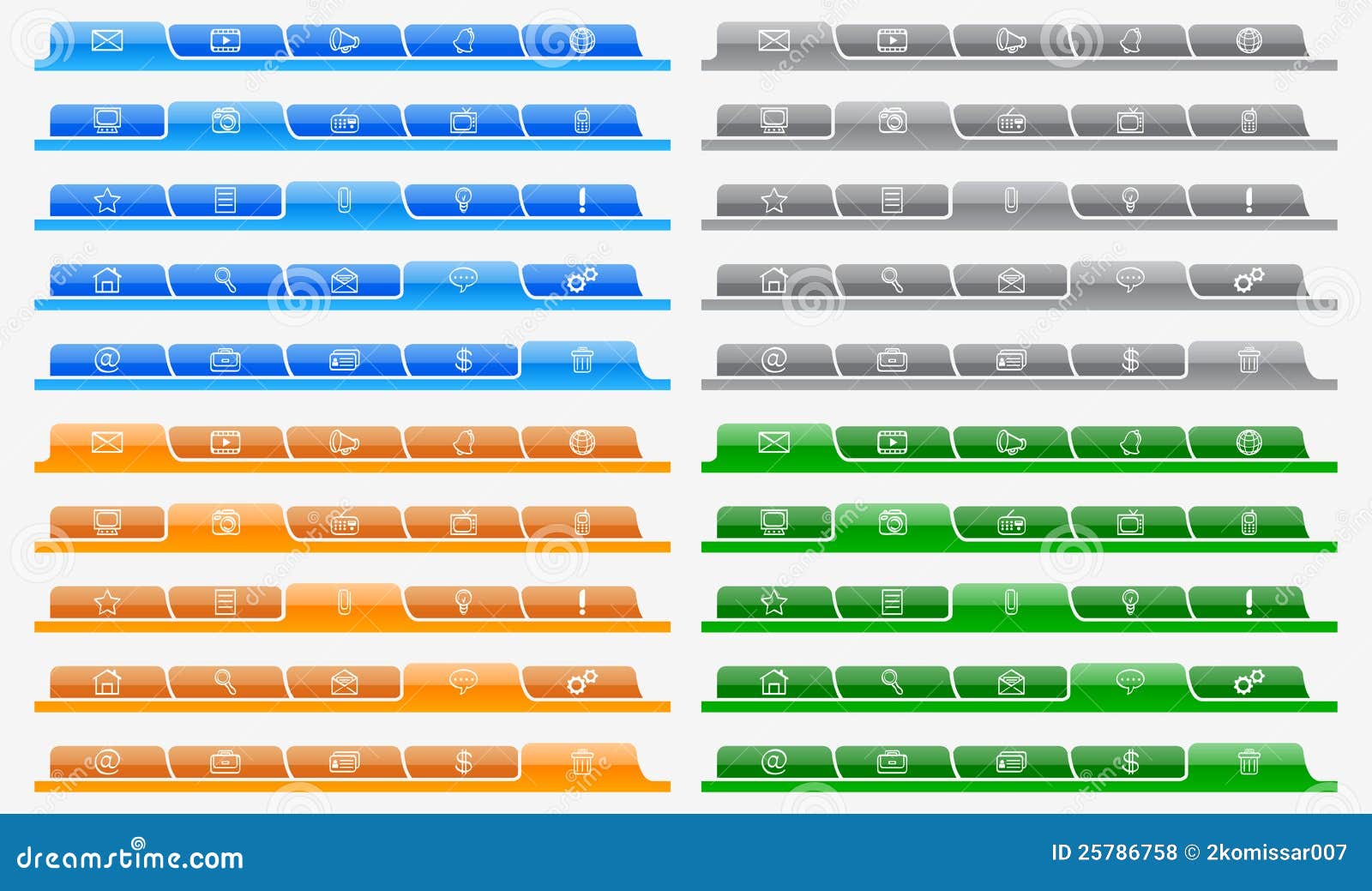 Website navigation stock vector. Illustration of icons - 25786758
