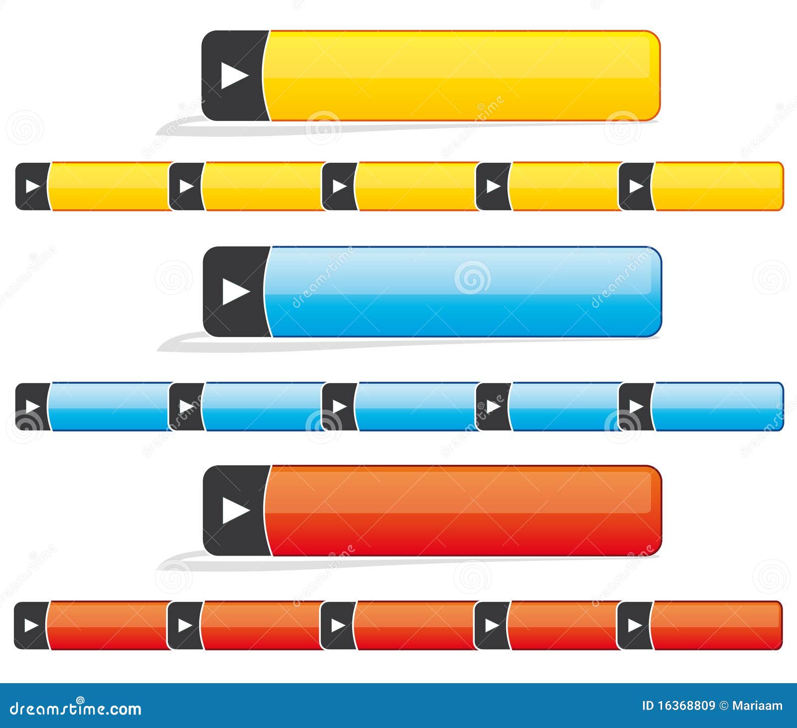 Website Navigation Bars & Buttons Stock Illustration - Illustration of ...