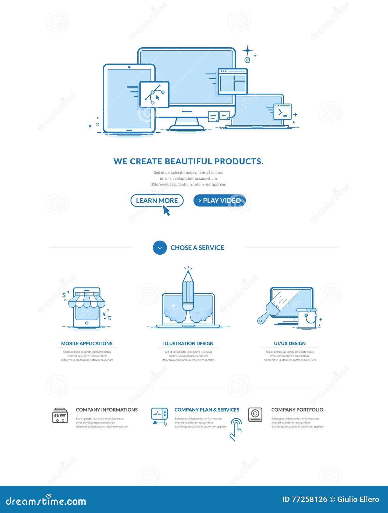 Website Navigation Elements Stock Vector - Illustration of buttons ...