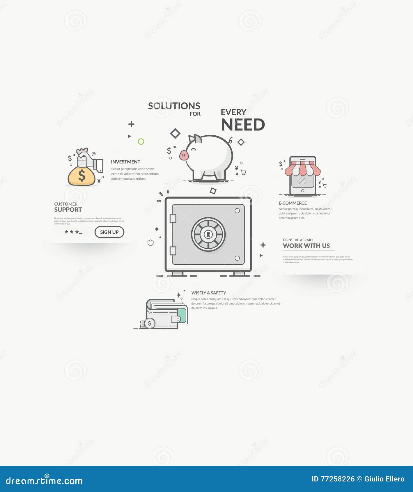 Website Navigation Elements Stock Vector - Illustration of navigation ...