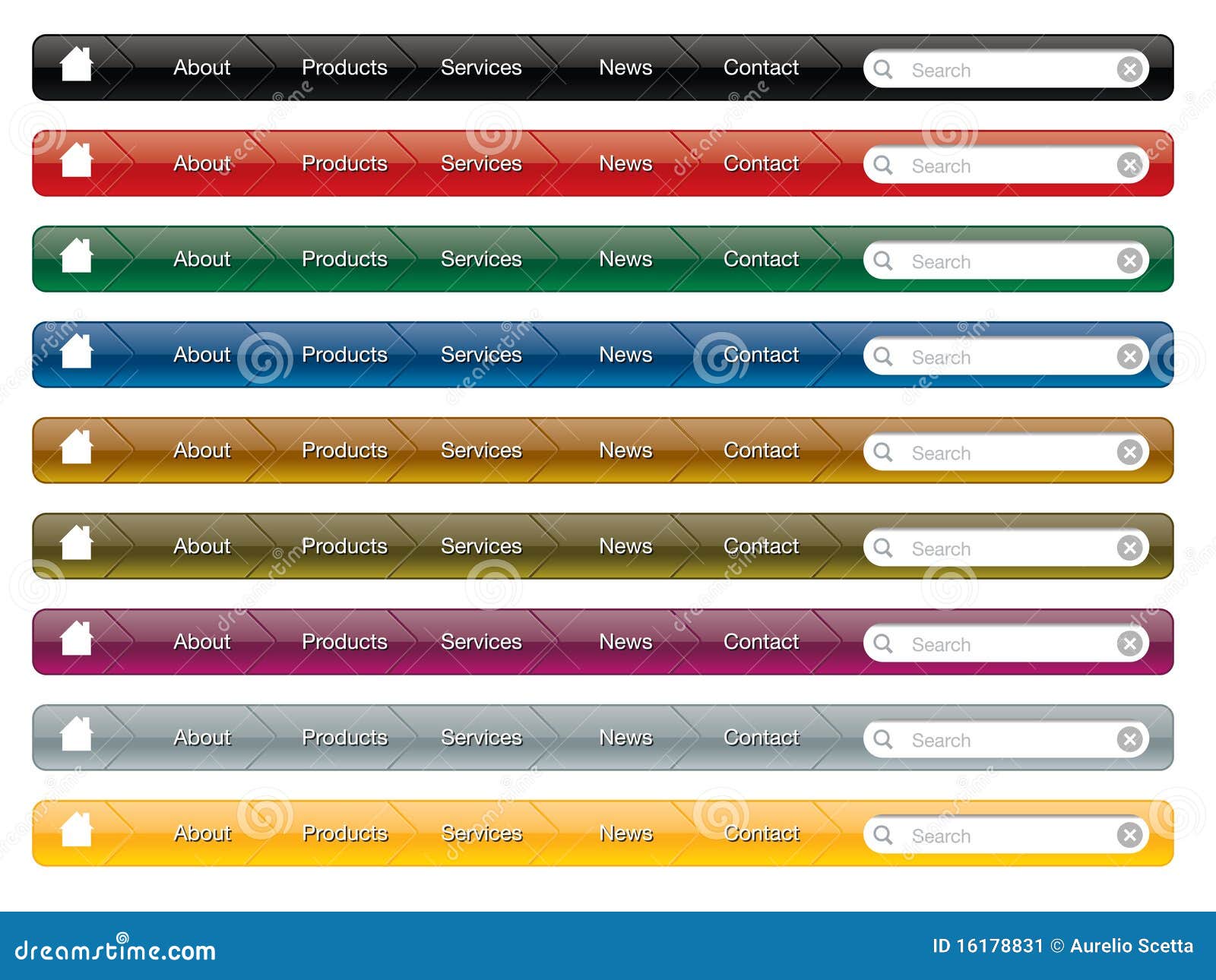 Website Navigation menu stock vector. Illustration of rollover - 16178831