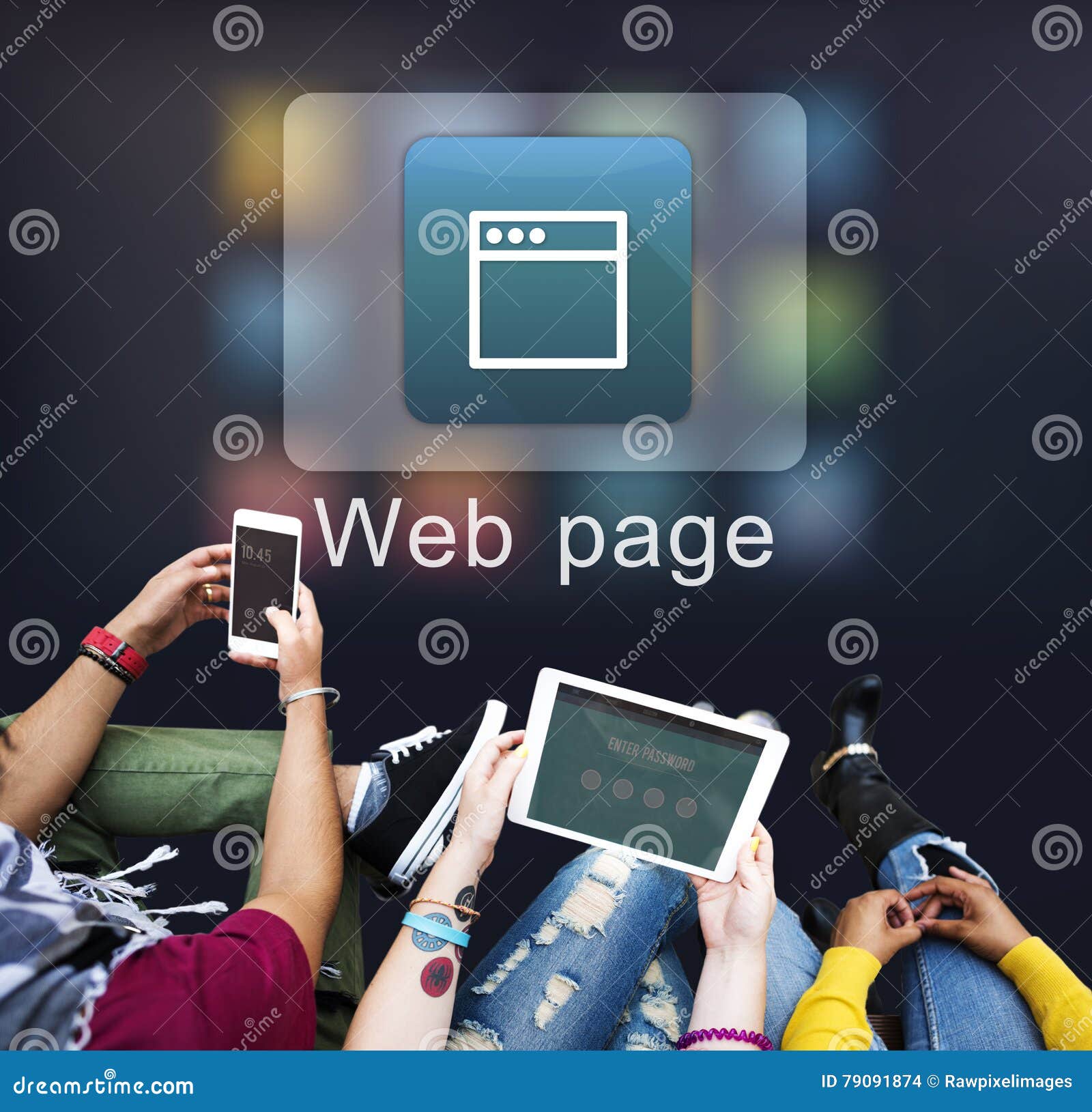 Website Network Online Communication Concept Stock Photo - Image of ...