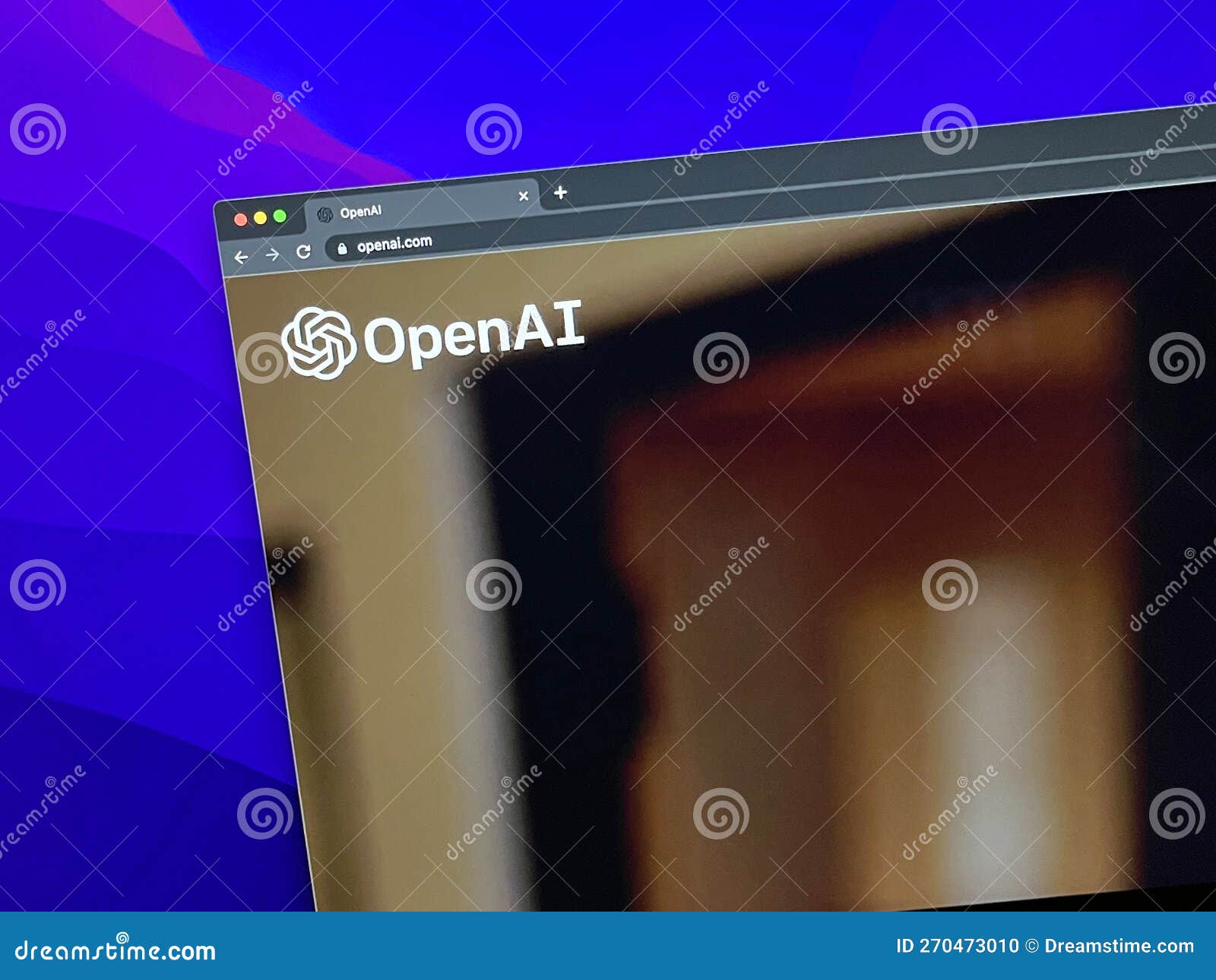 Website of OpenAI editorial image. Image of font, francisco - 270473010