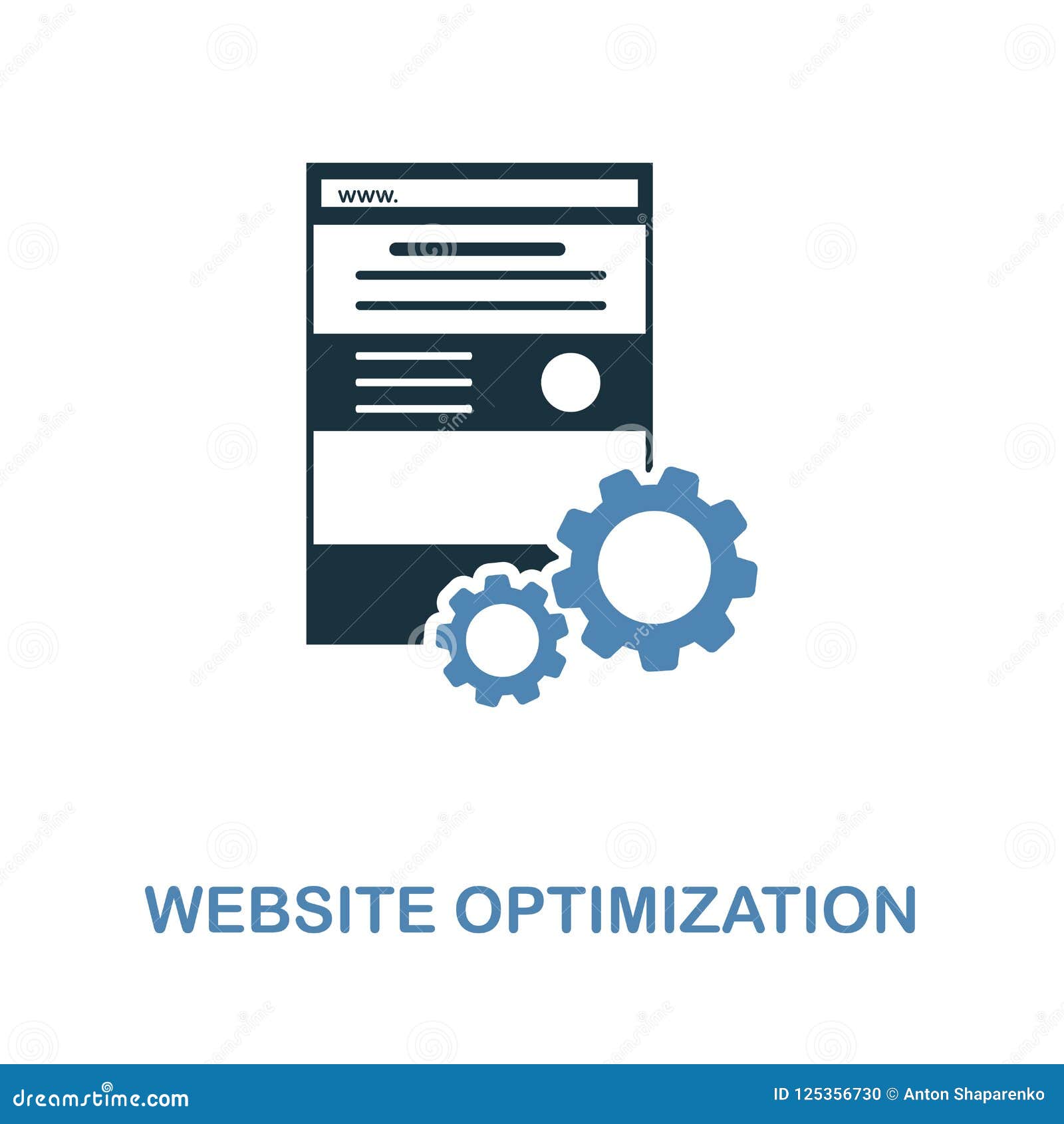 Website Optimization Icon. Simple Element Illustration in 2 Colors ...