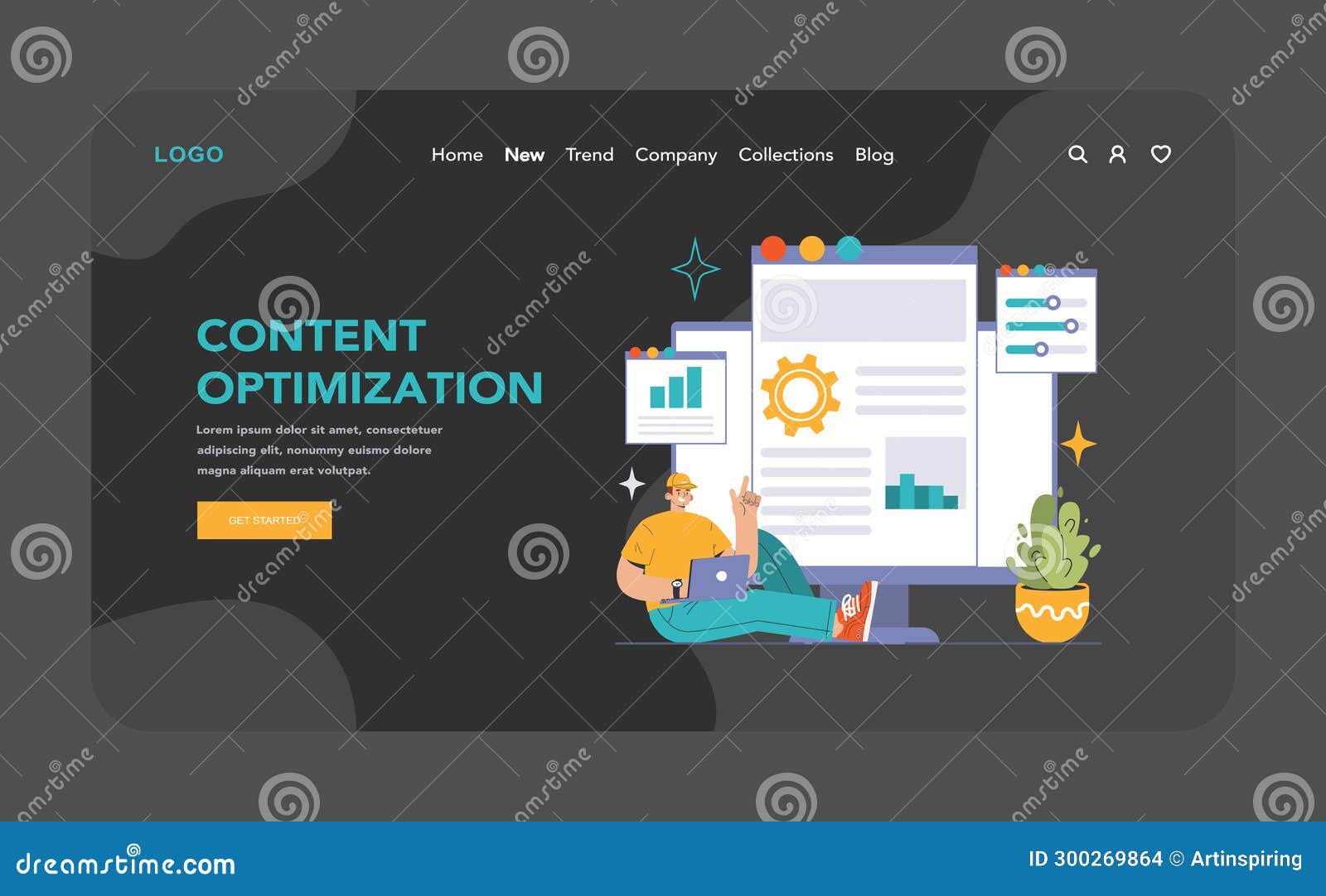 Website Optimization Set. Flat Vector Illustration. Stock Vector ...