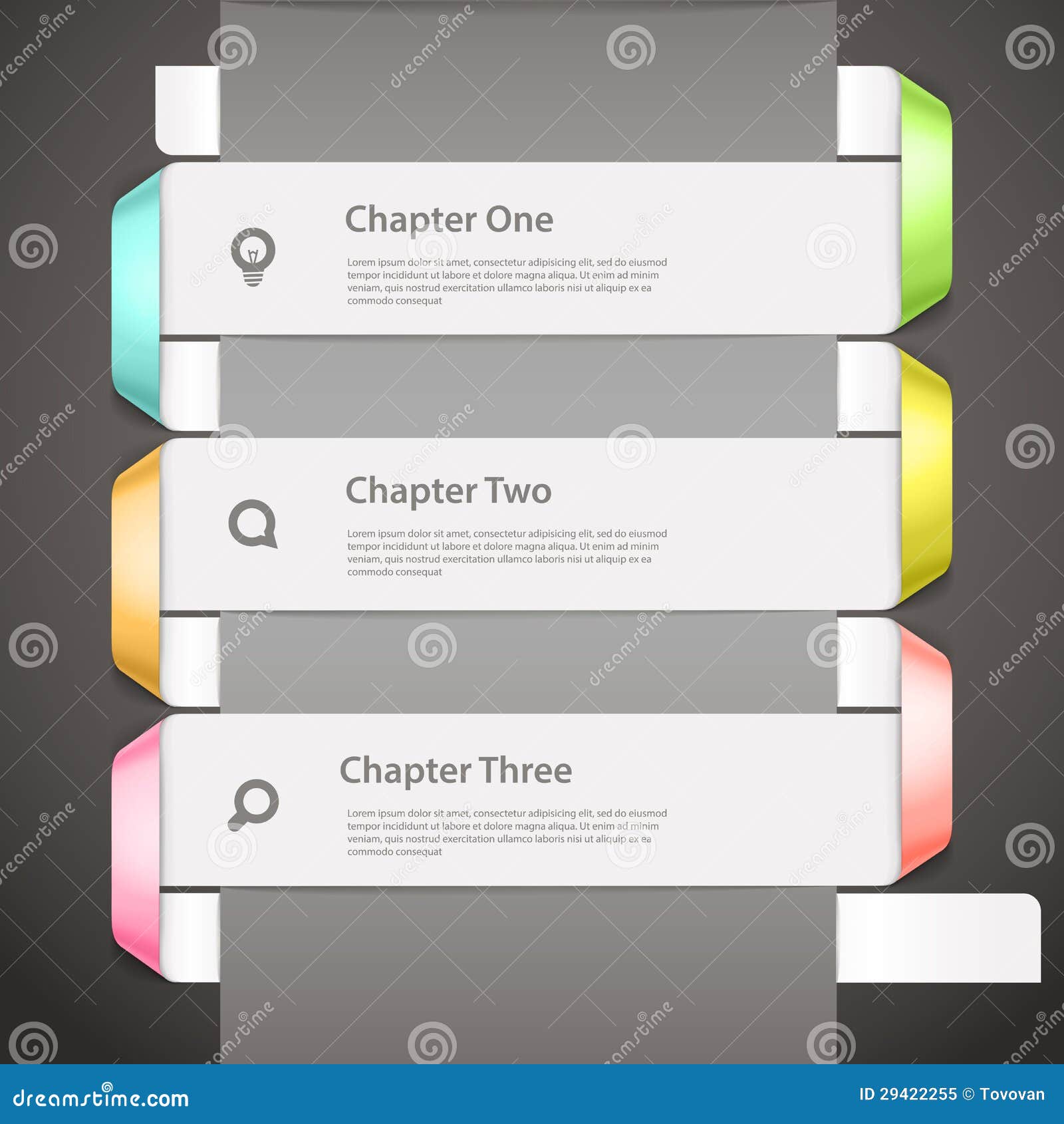 Website Page Design Template Stock Vector - Illustration of cover ...