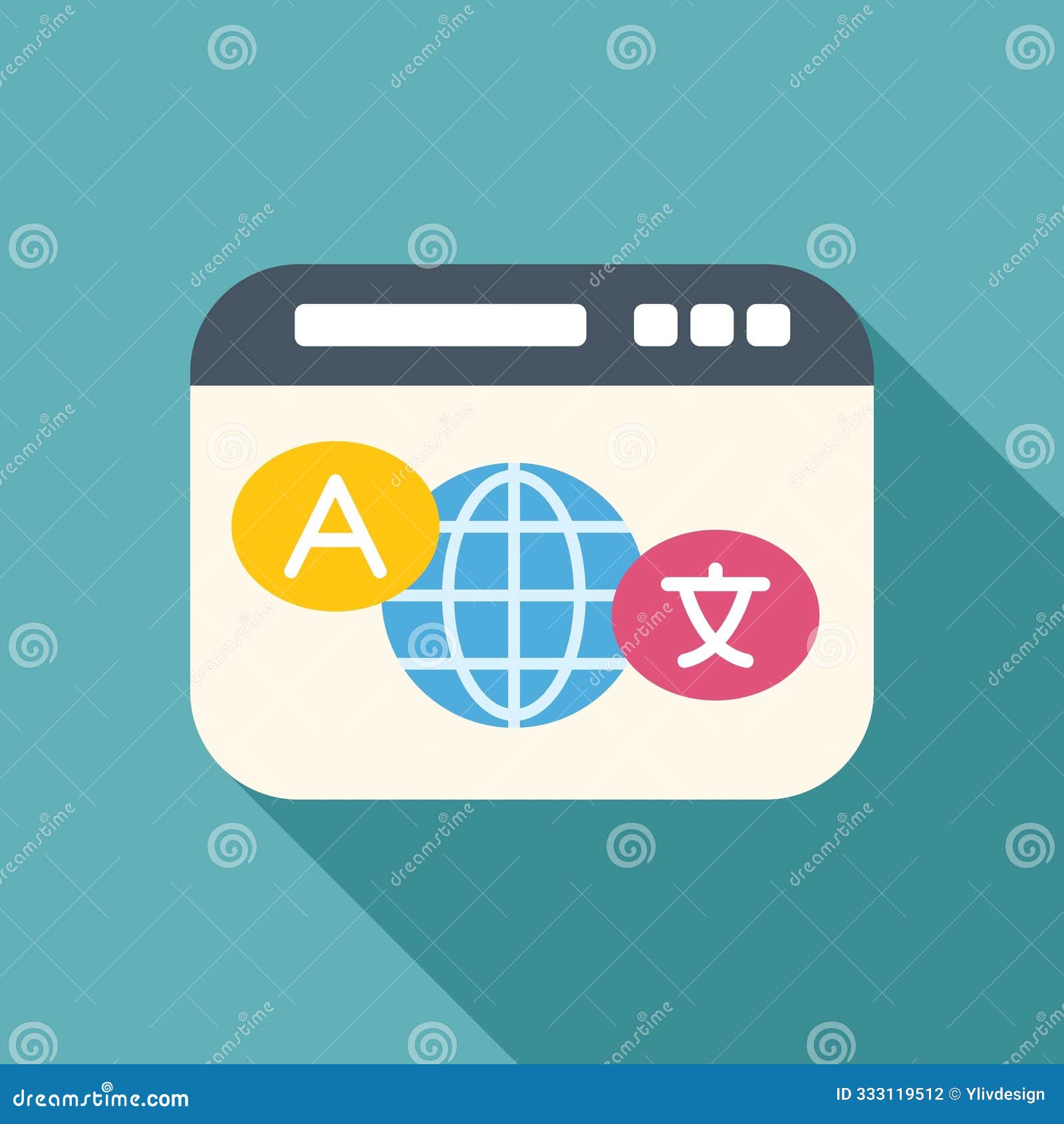 Website Page Showing Different Languages Around the World with Globe ...