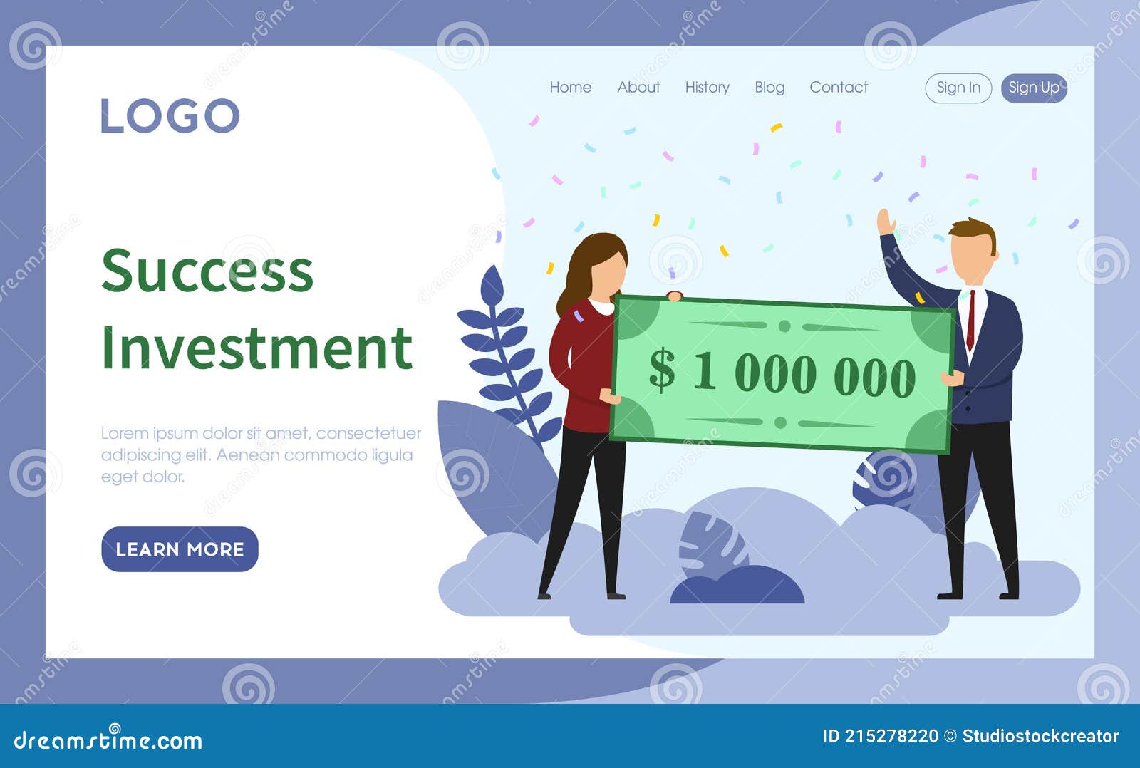 Website Page Template Layout Vector Illustration. Cartoon Flat Style ...