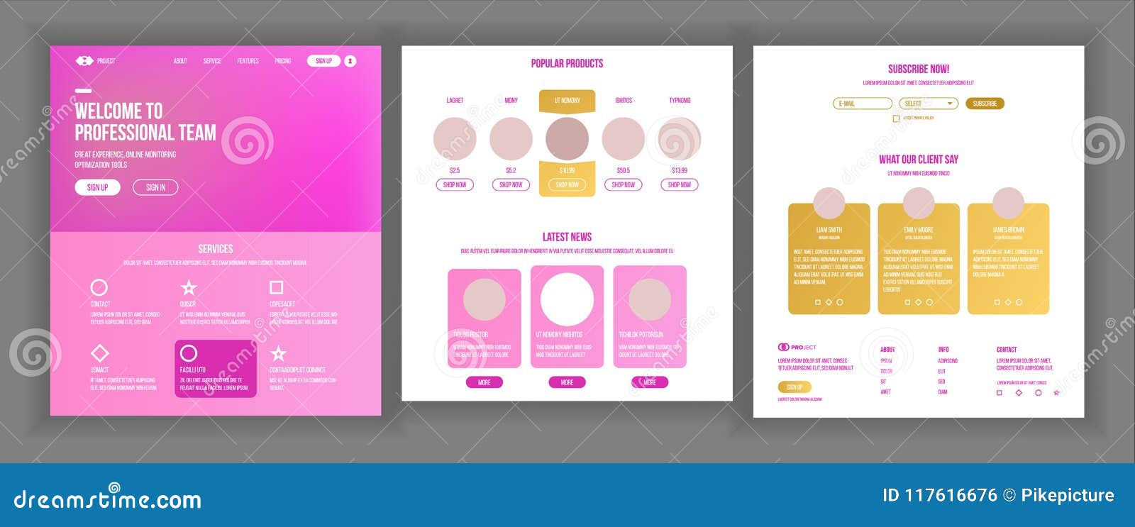 Website Page Vector. Business Agency. Web Page. Landing Design Template ...