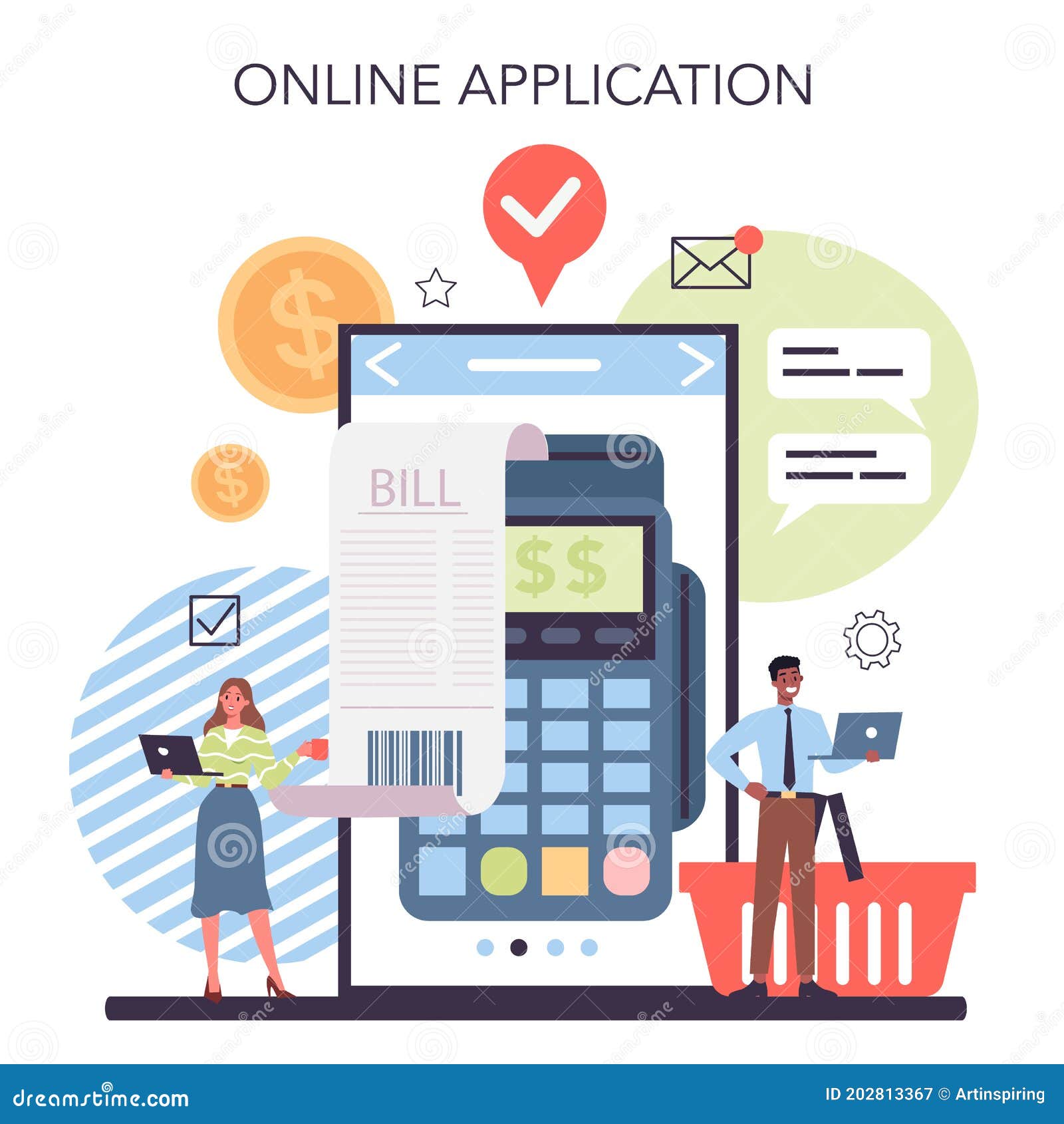 Website Payment System Testing Online Service or Platform. Stock Vector ...