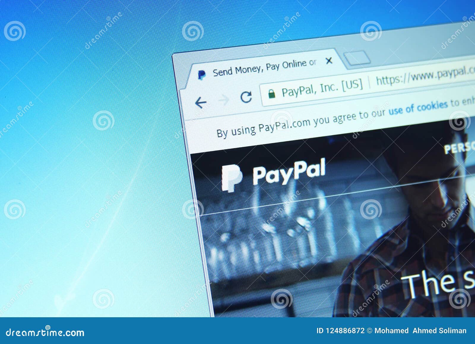 Paypal website editorial photography. Image of banking - 124886872