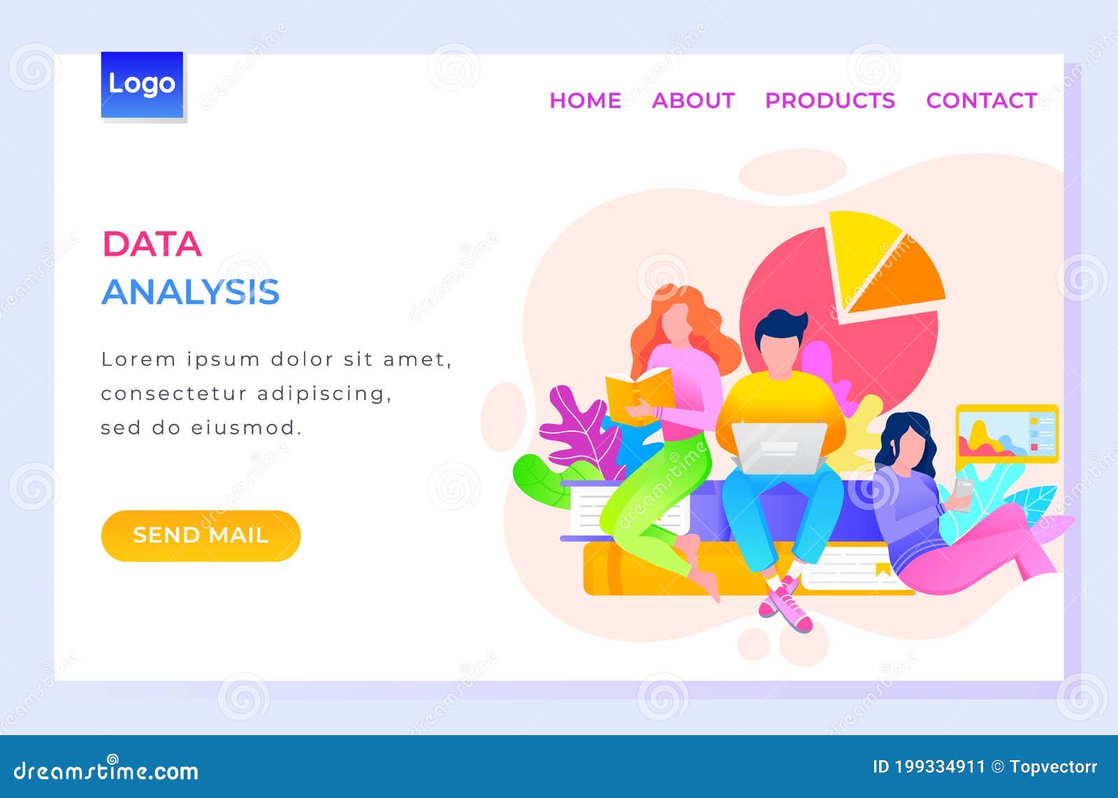 Website, People Doing Data Analysis for Business Stock Vector ...