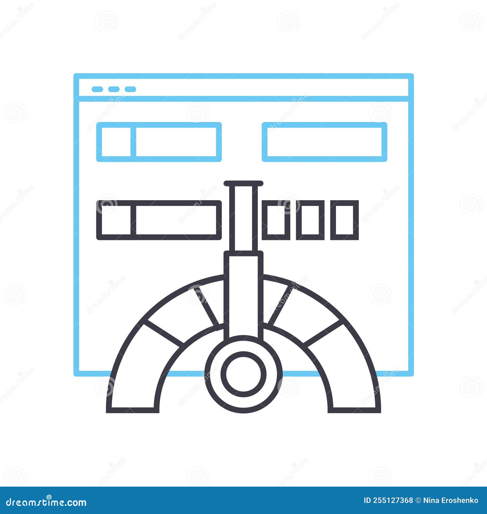Website Performance Line Icon, Outline Symbol, Vector Illustration ...
