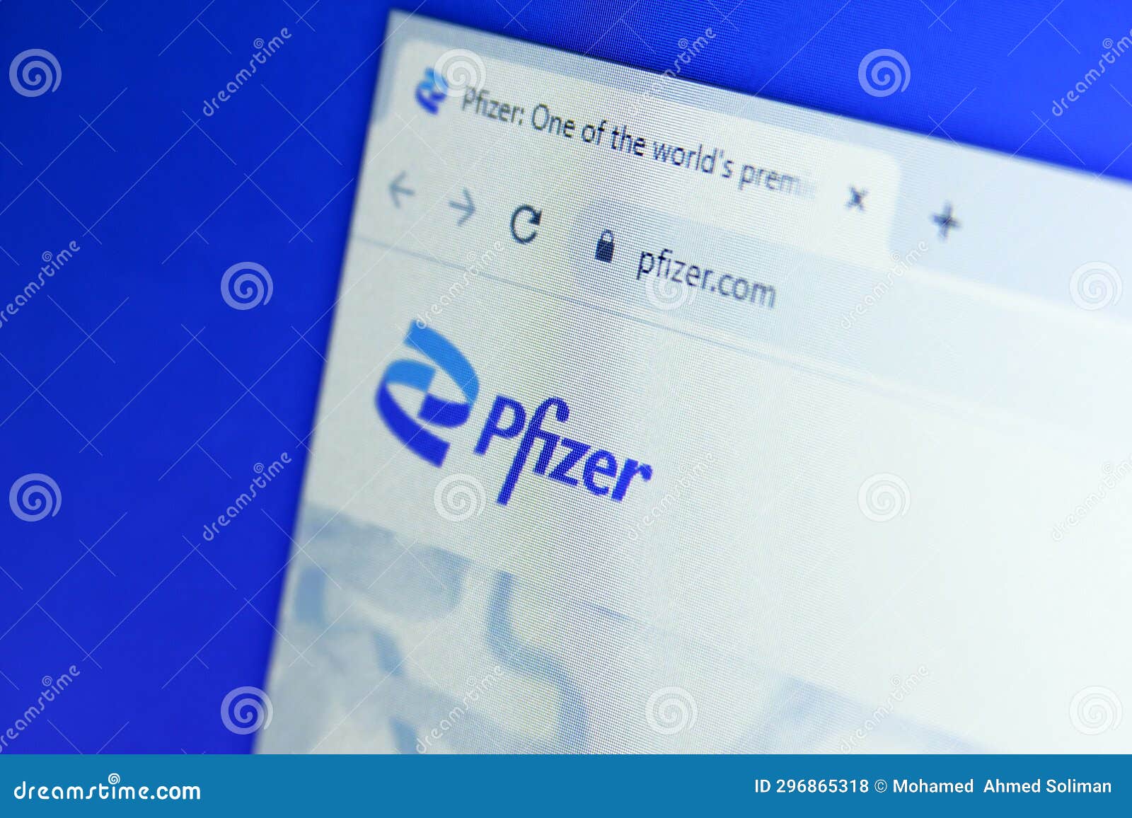 Pfizer company logo editorial stock photo. Image of commercial - 296865318