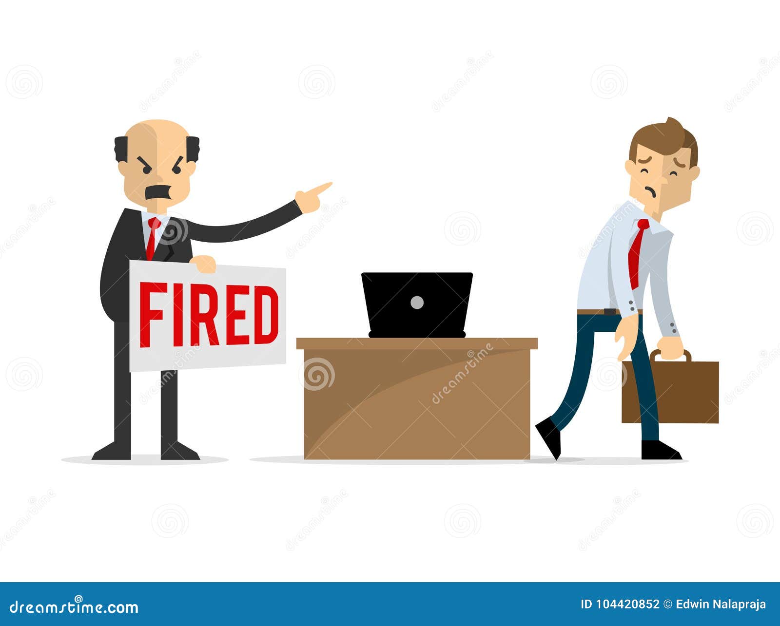 Vector of a Businessman Getting Fired Stock Vector - Illustration of ... Vector of a Businessman Getting Fired Stock Vector - Illustration of ...